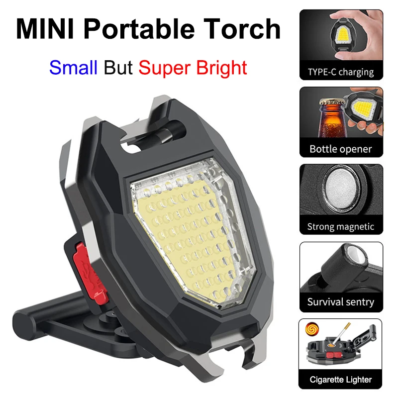 Mini LED Torch Portable Camping Light Outdoor Light USB Rechargeable ...