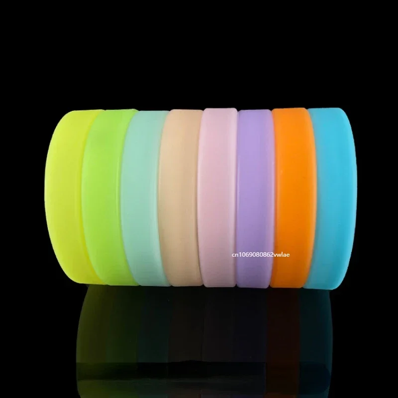 2pcs-Luminous-Silicone-Bracelet-Men-Women-Teen-Sports-Rubber-wristband ...