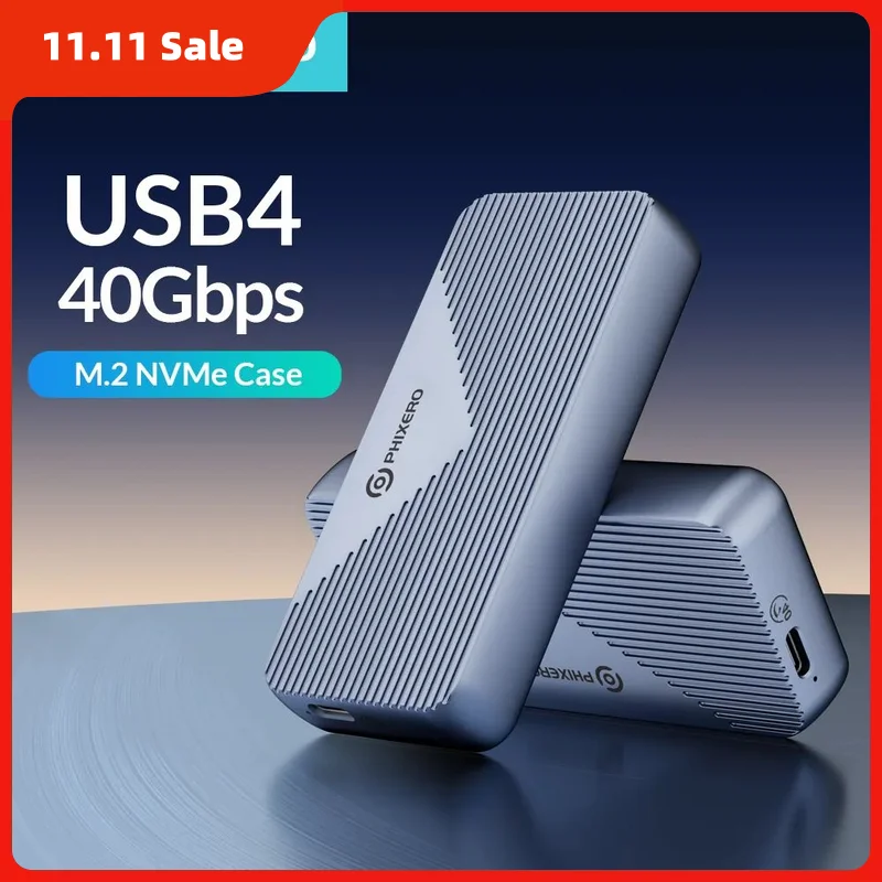 PHIXERO-NVMe-Case-40Gbps-M-2-SSD-USB4-NVMe-Enclosure-Thunderbolt-4-3 ...