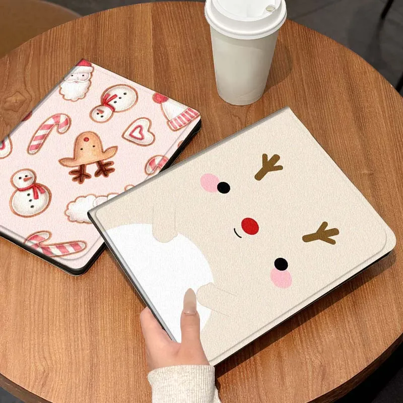 Cartoon Reindeer Red Nose Gift Tablet Case For Lenovo Xiaoxin Legion ...