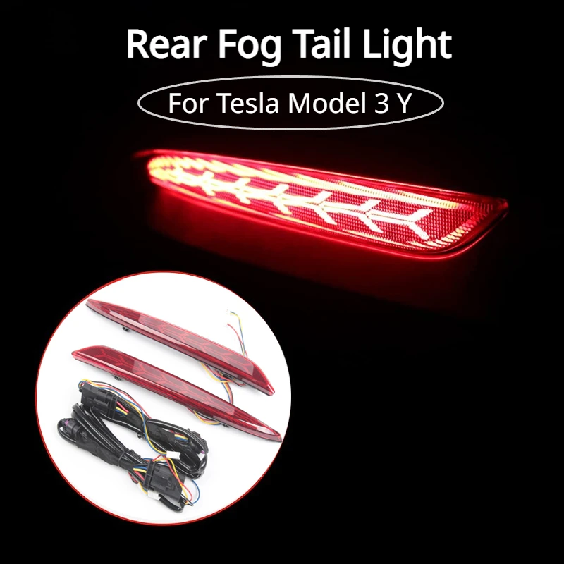 Rear-Bumper-Turn-Brake-Fog-Tail-Light-for-Tesla-Model-3-Y-Fishbone ...
