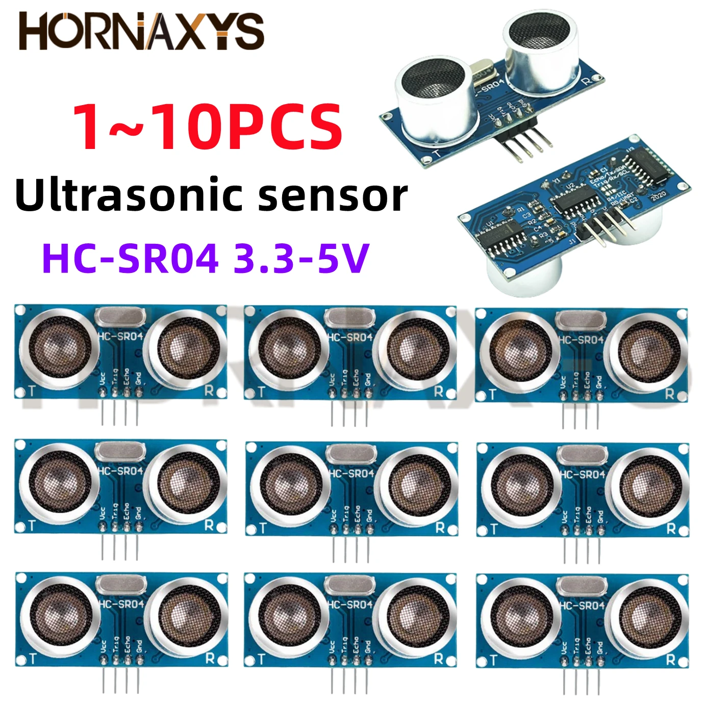 1-10PCS/Ultrasonic sensor HC-SR04 HCSR04 to world Wave Detector Ranging ...