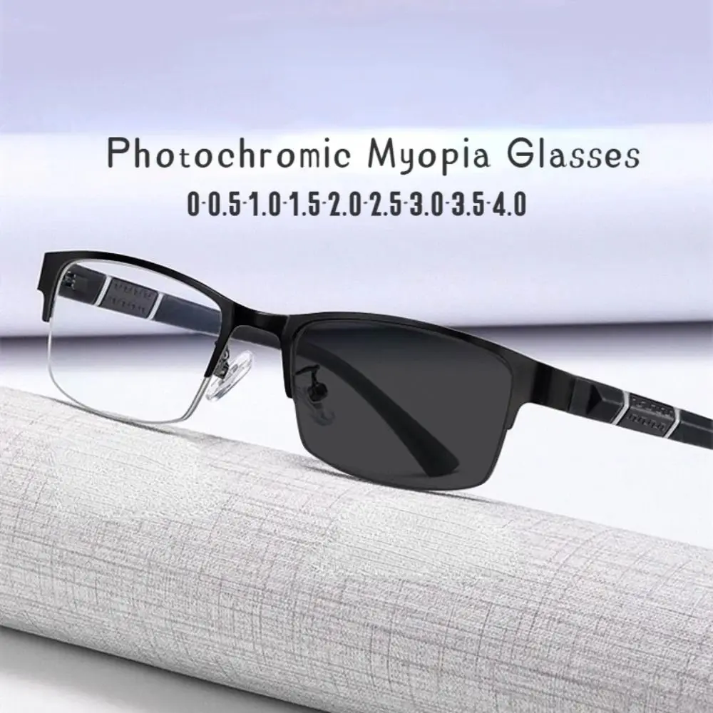 New-Classic-Men-Business-Myopia-Glasses-Photochromic-Glasses-UV-Shades ...