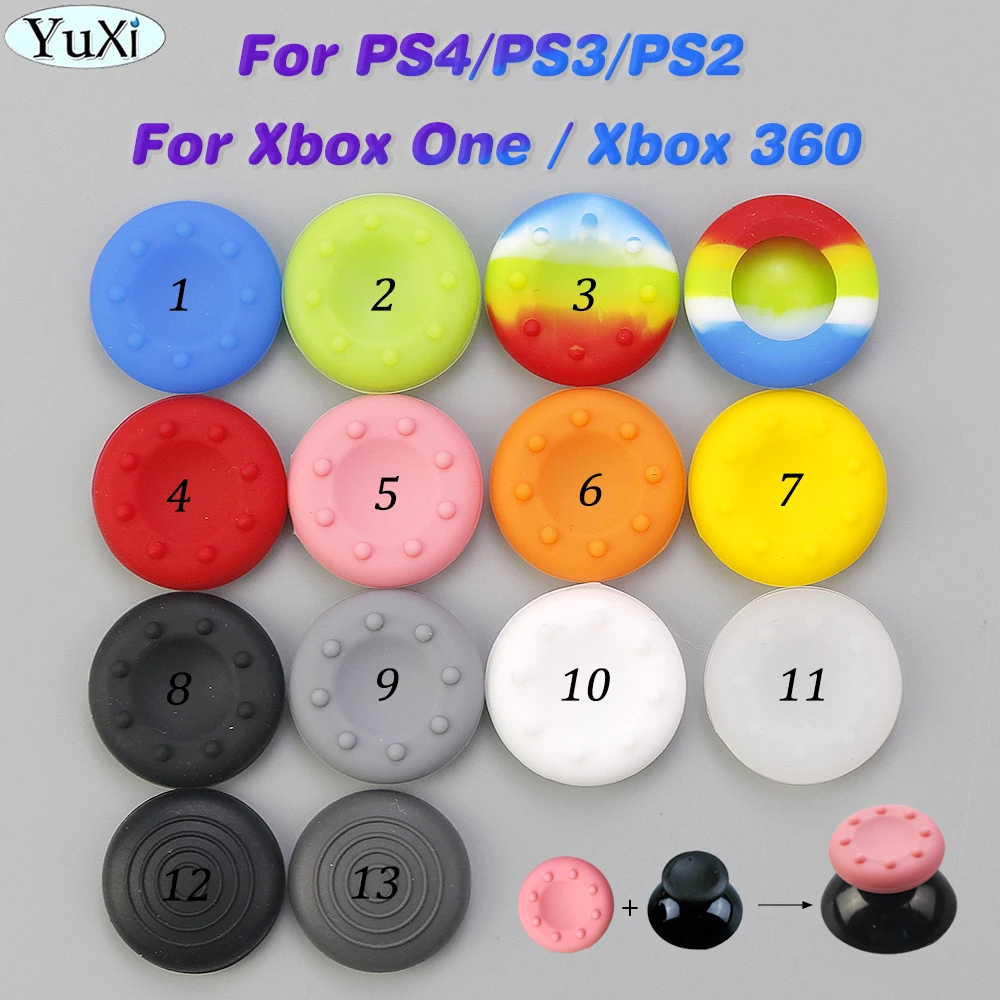 1Pc-Non-slip-Silicone-Analog-Joystick-Thumb-Stick-Grip-Cap-For-PS4-PS3 ...