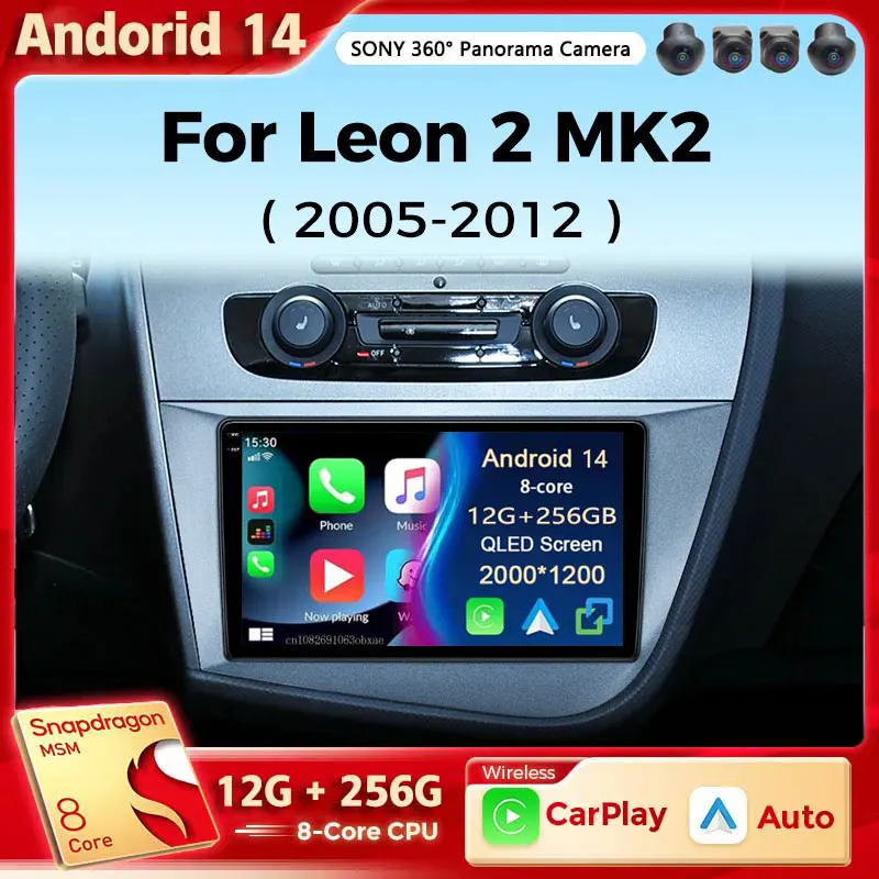 Android-14-Car-radio-For-Seat-Leon-2-MK2-2005-2012-Carplay-Android-auto ...