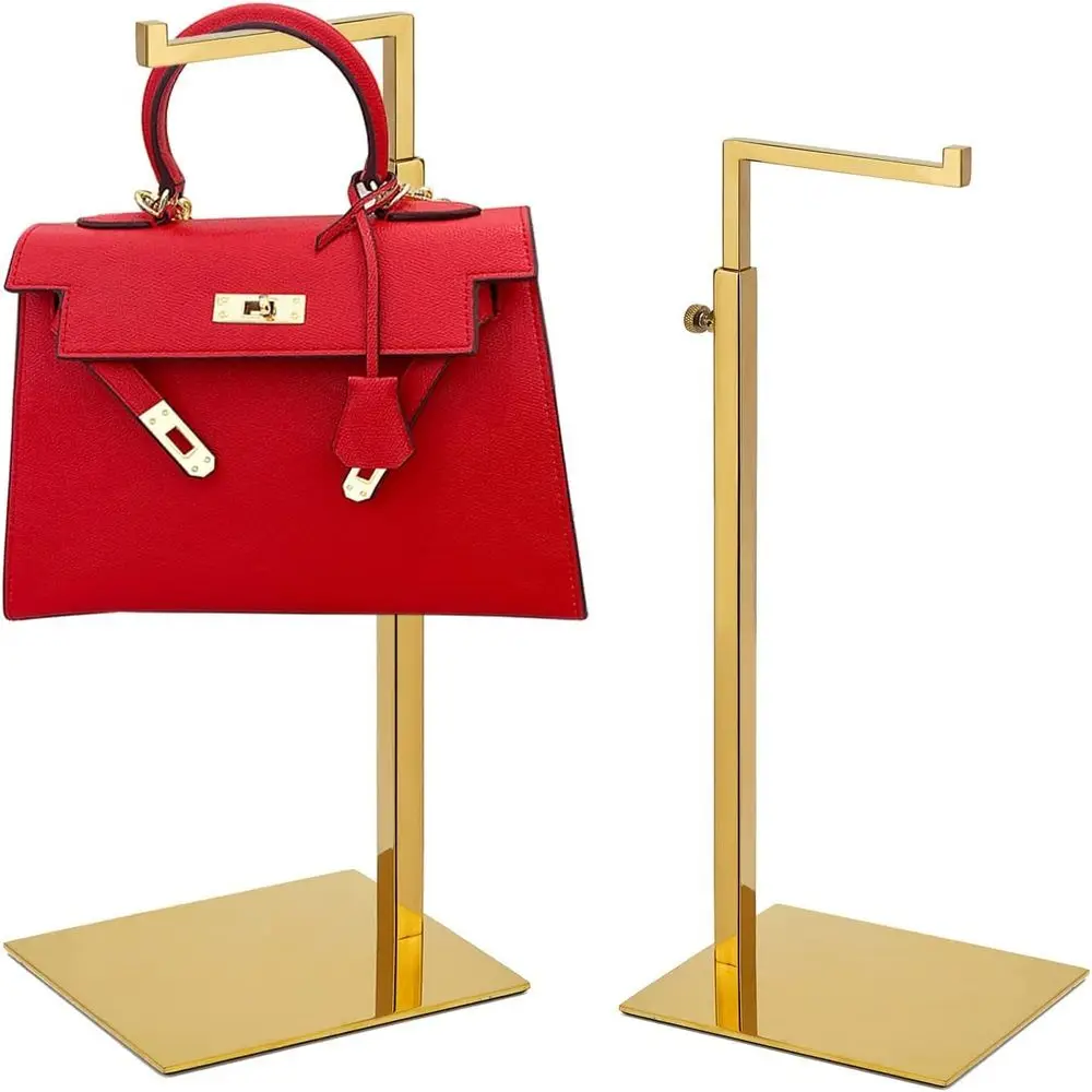 2PC Bag Display Rack Counter Purse Holder Adjustable Height Stainless ...