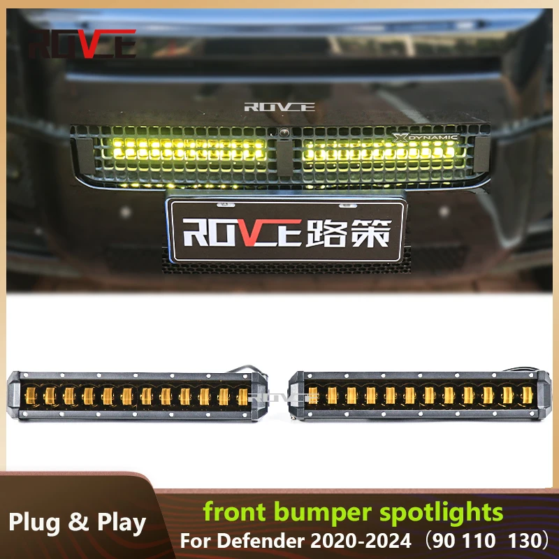ROVCE-Front-Bumper-Spotlights-Reflector-Lamp-for-Land-Rover-Defender ...