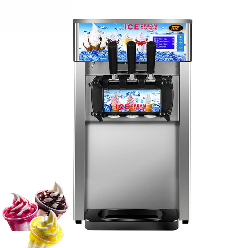 Electric-Desktop-Three-color-Soft-Ice-Cream-Machine-Commercial-Small ...
