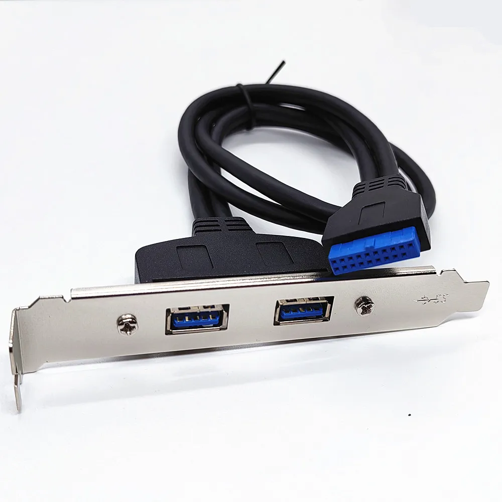 Dual Port USB 3.0 Cable to Motherboard Mainboard 20pin Header Adapter ...