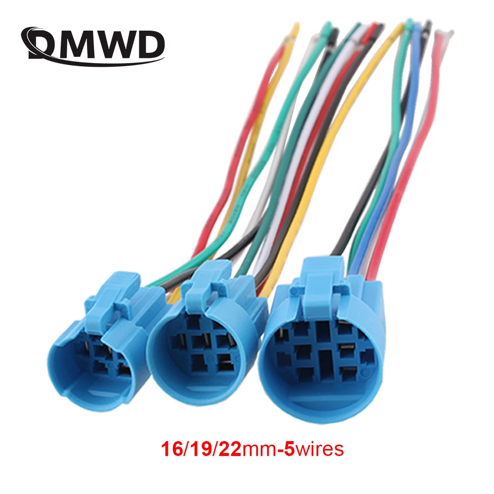 16-19-22mm-Connector-Power-Cable-Socket-For-Metal-Push-Button-Switch ...