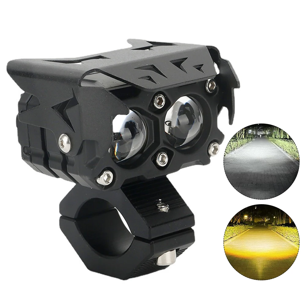 120W Motorcycle LED Lens spotlight Double lenses Spotlight motorcycles ...