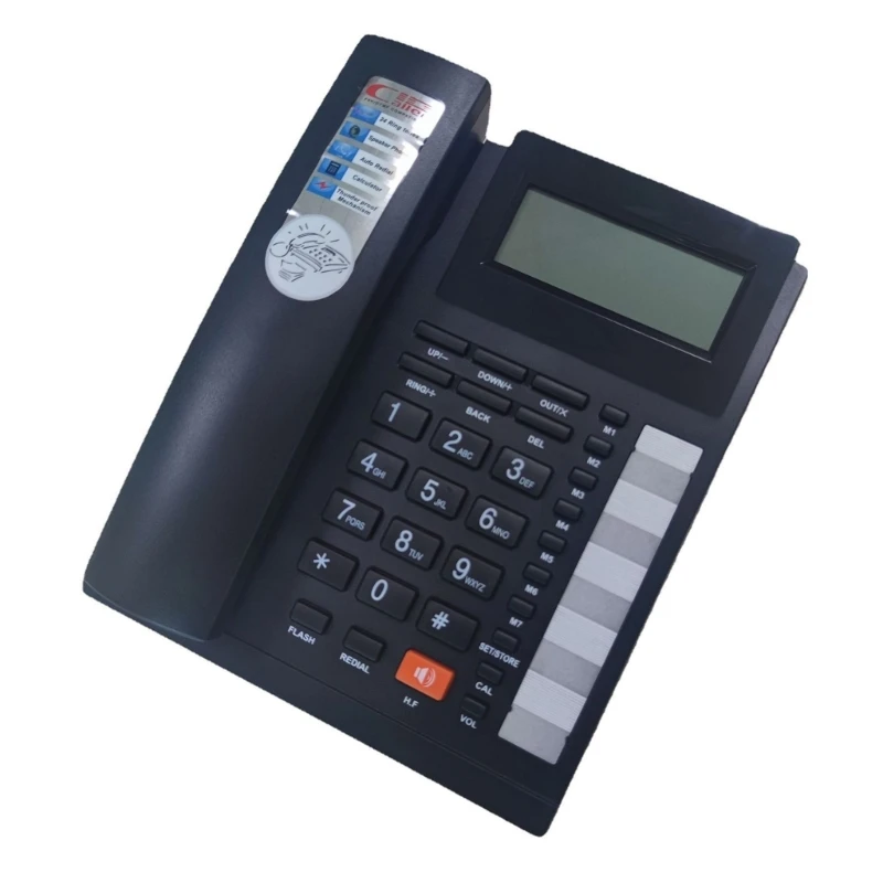 Telefone-com-fio-com-display-alto-falante-Telefone-fixo-com-bot-o ...