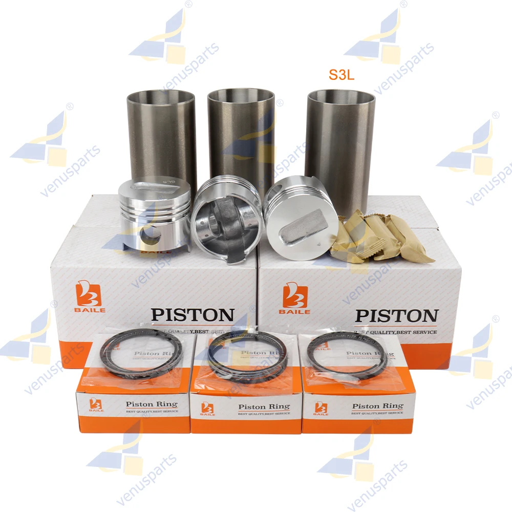 For-Mitsubishi-S3L-S3L2-Overhaul-Rebuild-Kit-Piston-Rings-Cylinder ...