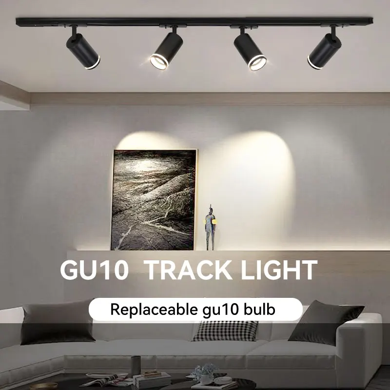 Led-Track-Light-110v-220v-GU10-Track-Lamp-Replaceable-Bulb-Led ...