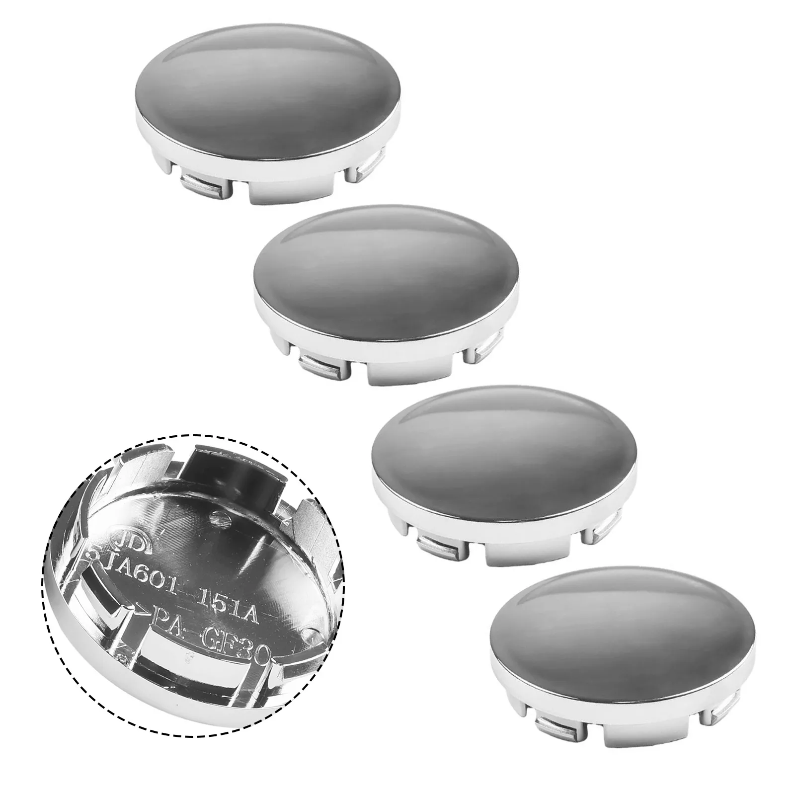 Carro-em-branco-Roda-Hub-Centro-Cap-Rim-Cover-Silver-Auto-Badge ...