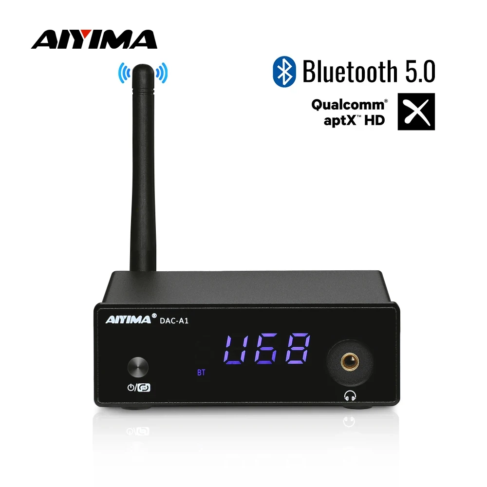 AIYIMA-DAC-A1-Mini-Headphone-Amplifier-ES9018Q2M-Bluetooth-5-0-Decoder ...