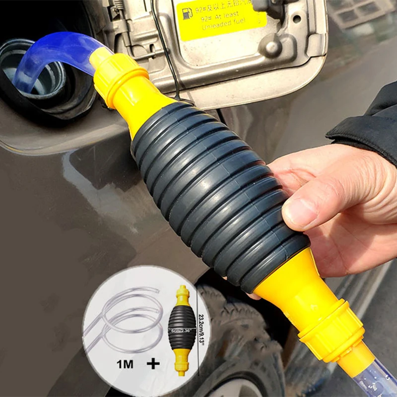 1 Meter Hand Fuel Pump Car Fuel Tank Sucker Oil Transfer Fuel Pump ...