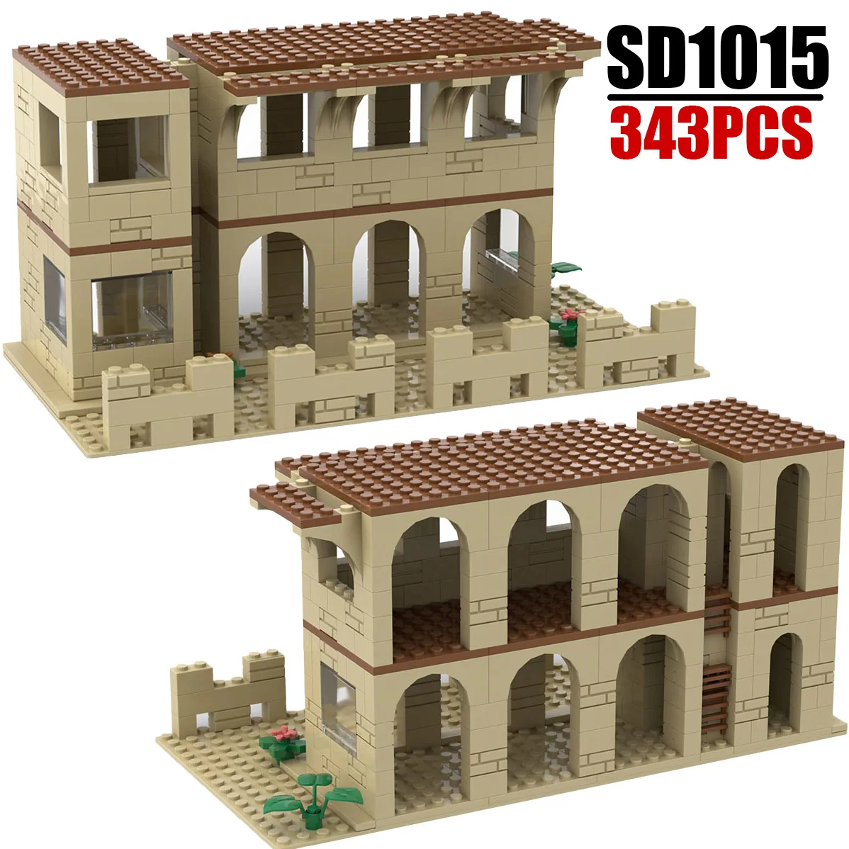 MOC-Military-Base-War-Prison-Ruins-Base-Model-Building-Blocks-Kit ...