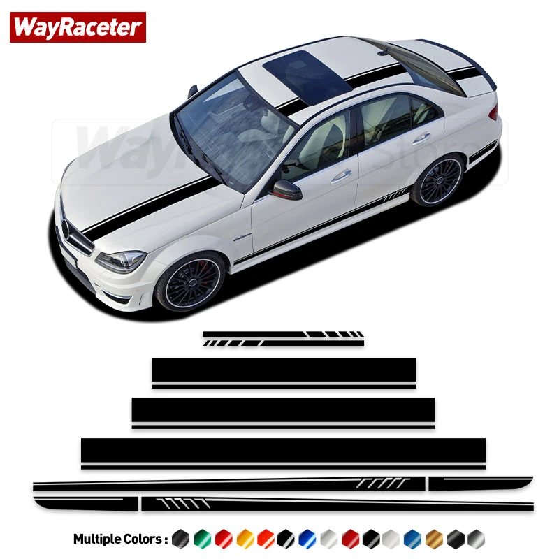 Edition 507 Stripes Sticker Door Side Hood Bonnet Roof Tail Carbon ...