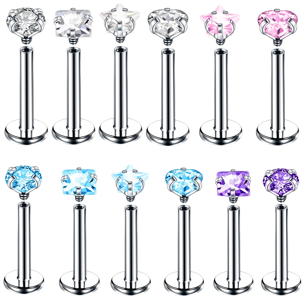 1-4PCS-Heart-Star-Crystal-Lip-Labret-Piercing-1-2-8-3mm-Lip-Ball-Monroe ...