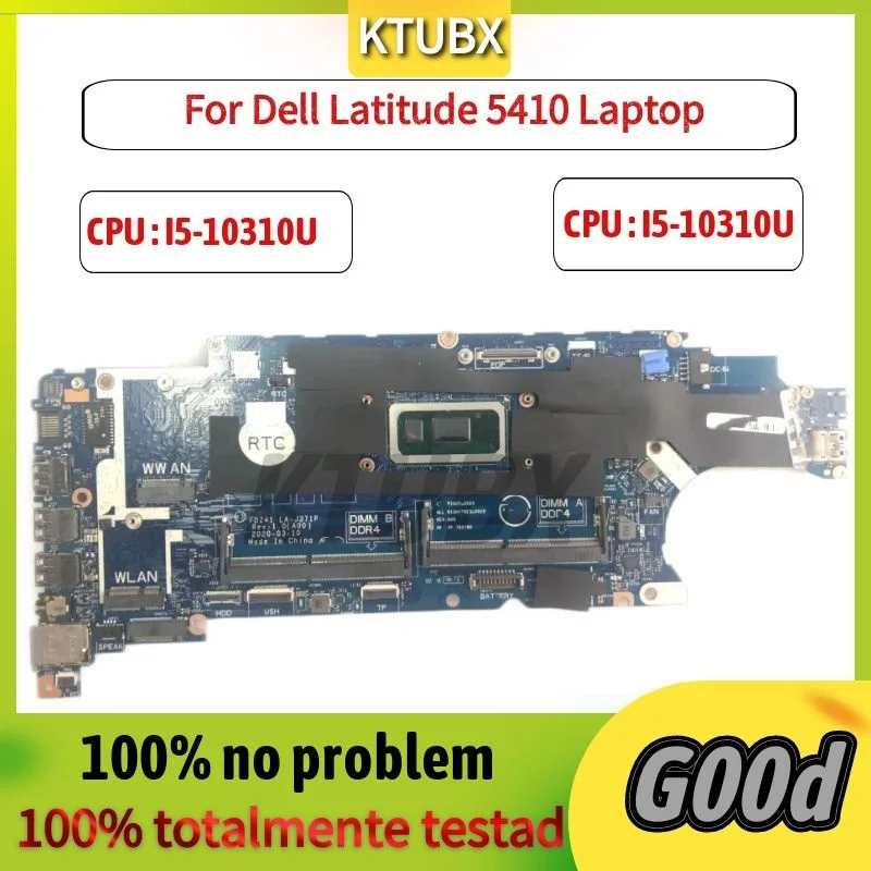 LA-J371P-Motherboard-For-Dell-Latitude-5410-Laptop-Motherboard-With-I5 ...