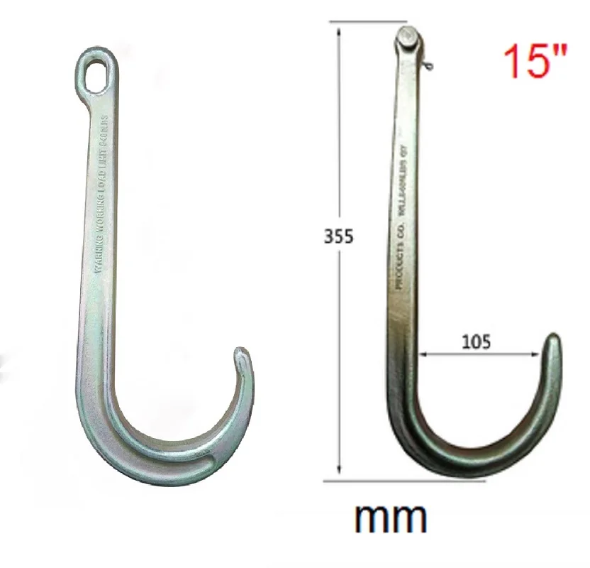 15-5400lbs-J-hook-point-ring-eye-hook-wide-mouth-long-hook-large ...