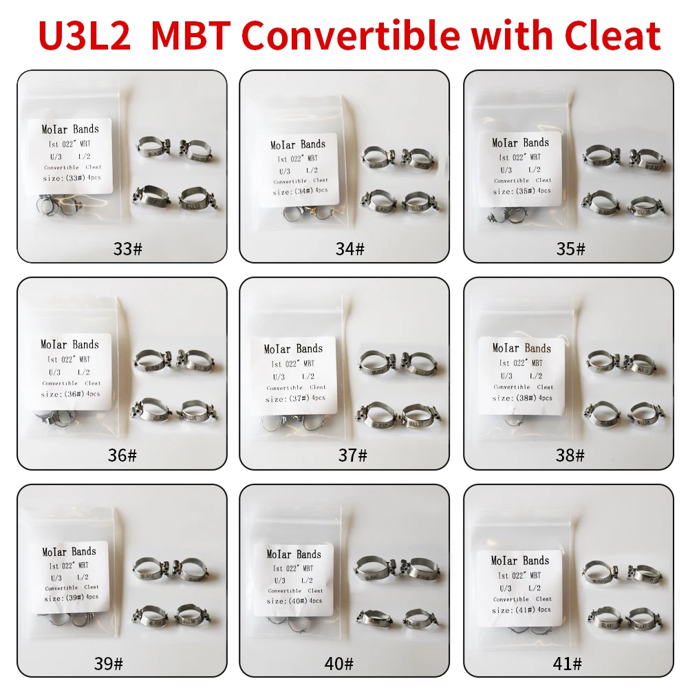 1Pack-4pcs-Pack-1st-U3L2-MBT-Convertible-Orthodontic-Buccal-Tube-Molar ...