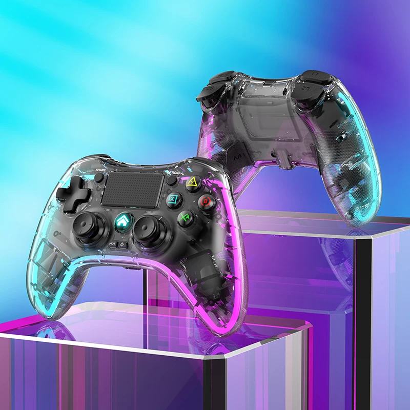 Transparant-Crystal-Wireless-Game-Controller-for-PS4-Switch-PS3-Android ...