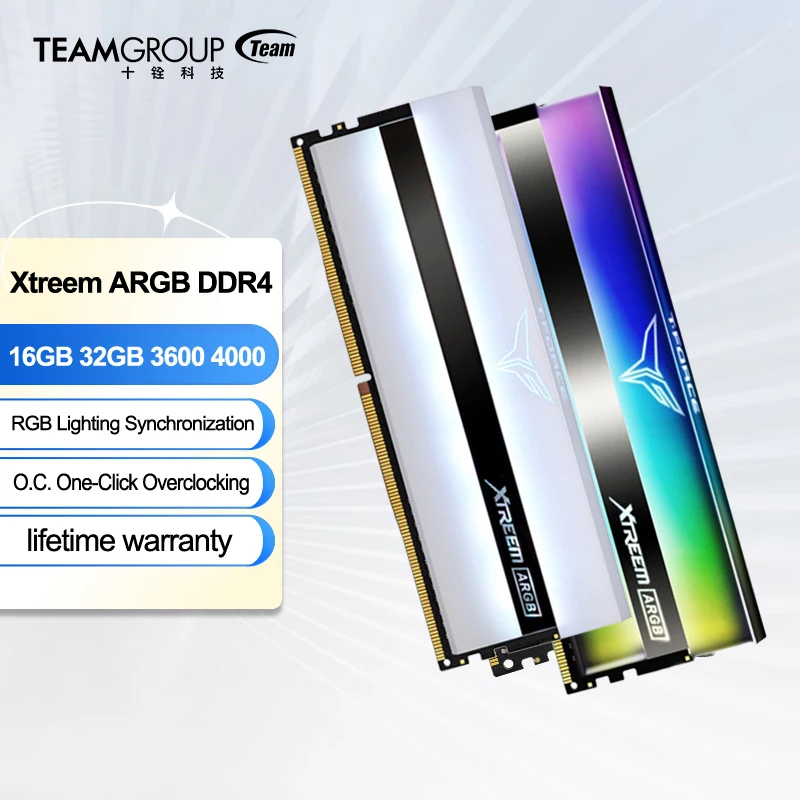 TEAMGROUP T-Force Xtreem ARGB 3600MHz 4000MHz CL18 16GB 32GB Kit Dual ...