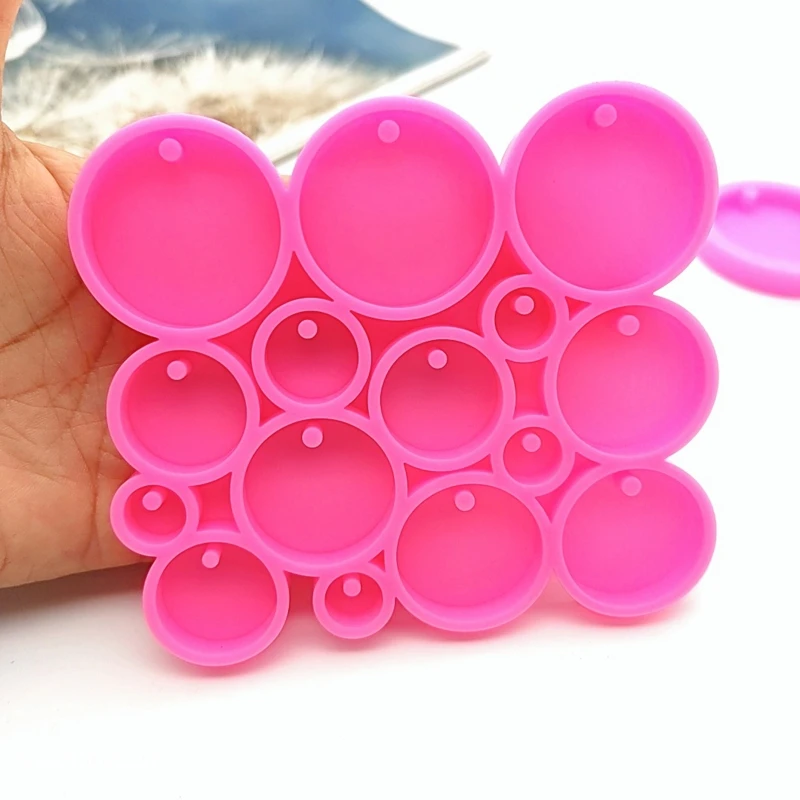 Shiny-Round-Circle-Silicone-Keychain-Mold-Many-Circles-Tiny-Resin-Epoxy ...