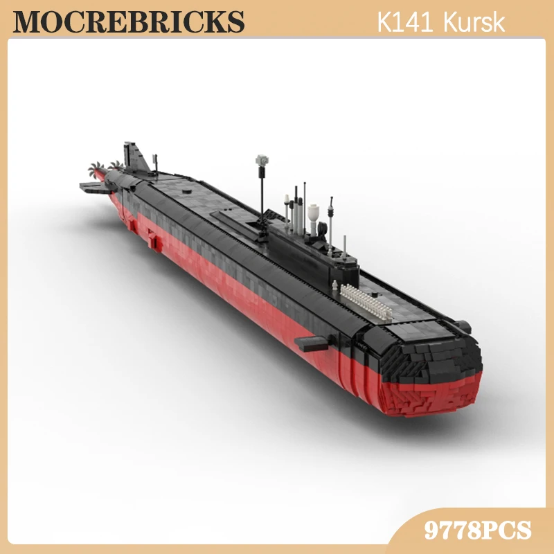 WW II Military Series Russian Navy Oscar Class Submarine K141 Kursk MOC Building Block Set Naval ...