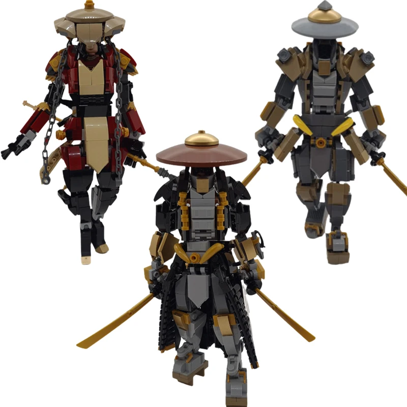 MOC-100457-Japan-Samurai-Mecha-Swordsman-Model-Ronin-Nobushi-Assassin-Robot-Building-Block-Kit ...