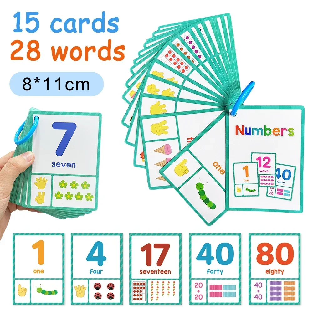 15-Cards-Numbers-1-To-30-Flash-Cards-for-Kids-toddler-Preschool ...