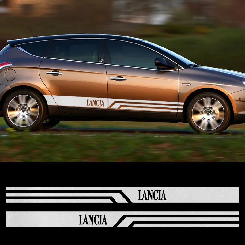 2pcs-Side-Skirt-Sticker-Racing-Sport-Decals-Stripe-Wraps-Body-Stickers ...