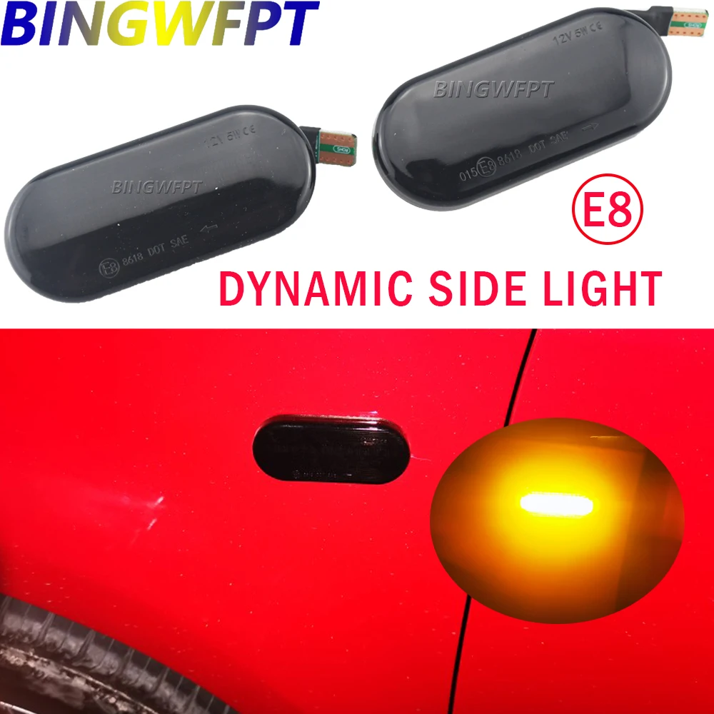 2X-Dynamic-Led-Side-Marker-Turn-Signal-Light-Sequential-Blinker-Lamp ...