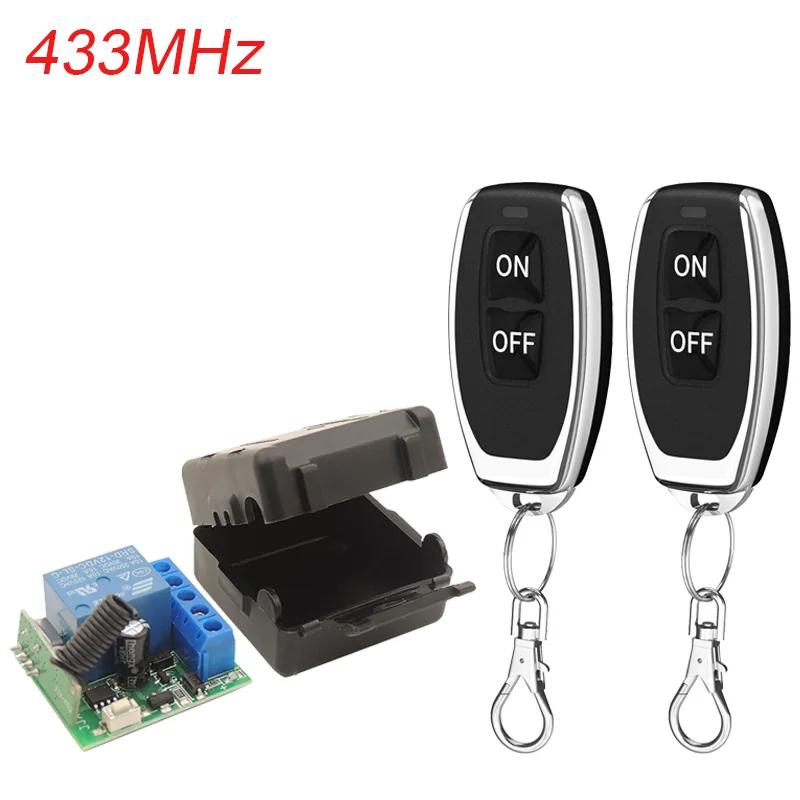433Mhz-Wireless-Remote-Control-433-DC-12V-1CH-Relay-Receiver-ON-OFF ...