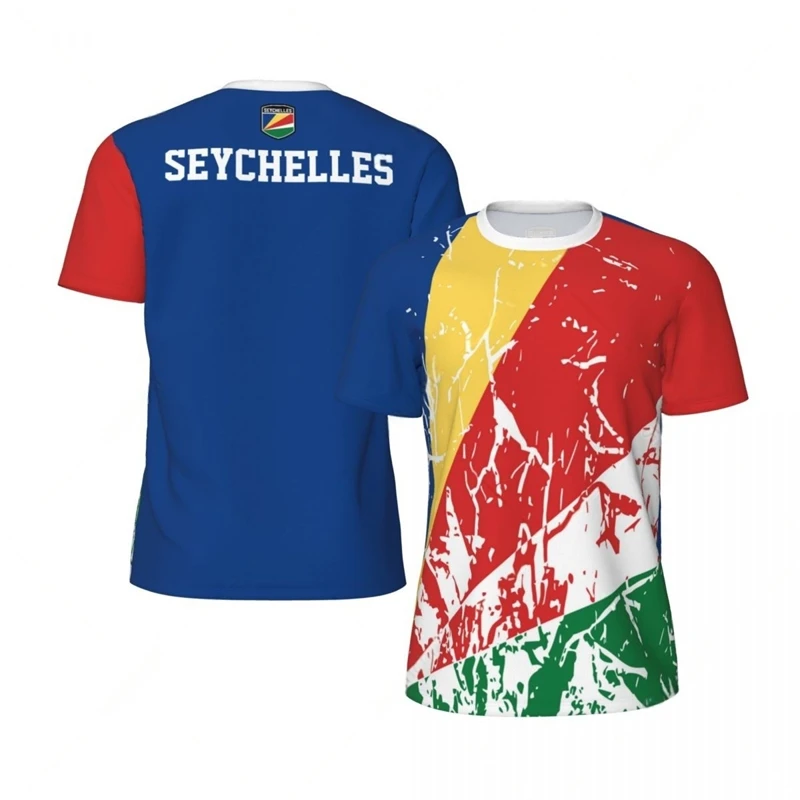Seychelles Flag Football T Shirts For Men Fashion Summer National ...