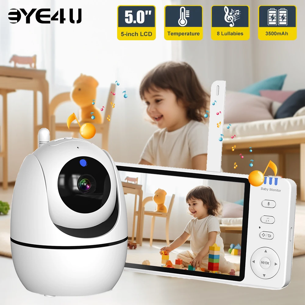 5-Video-Baby-Monitor-2-4G-Mother-Kids-Night-Vision-Zoom-PTZ-Video ...