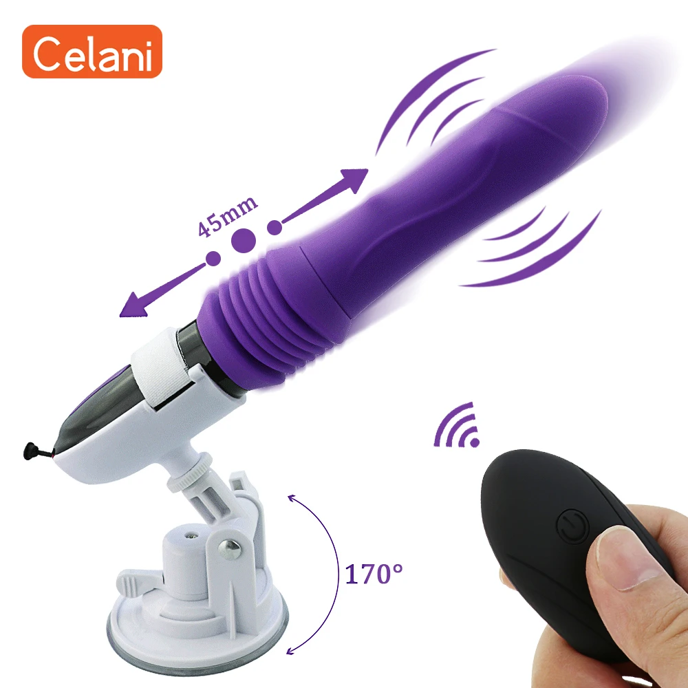 Automatic Thrusting Sex Machine Telescopic Dildo Vibrator Vaginal Massage Orgasm G Spot ...