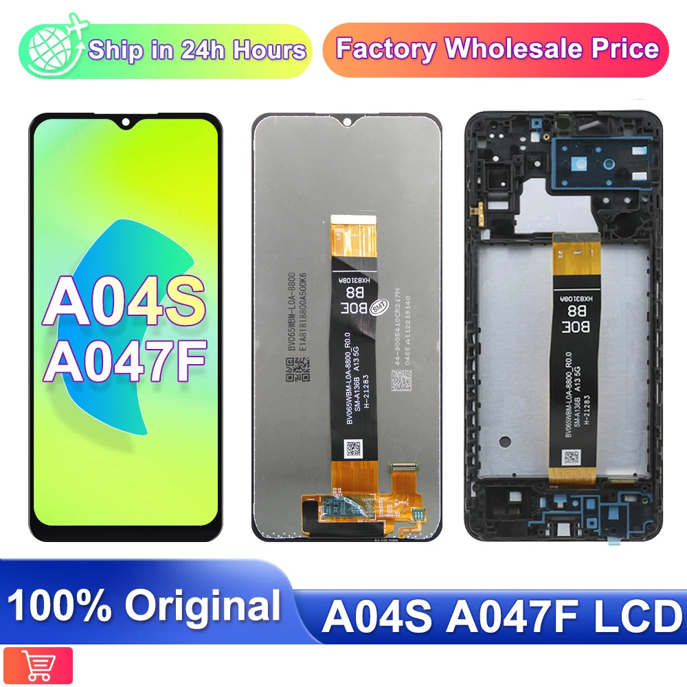 Original For Samsung Galaxy A04s LCD A047 Display Touch Digitizer 6.5'' for Samsung A047F A047F ...