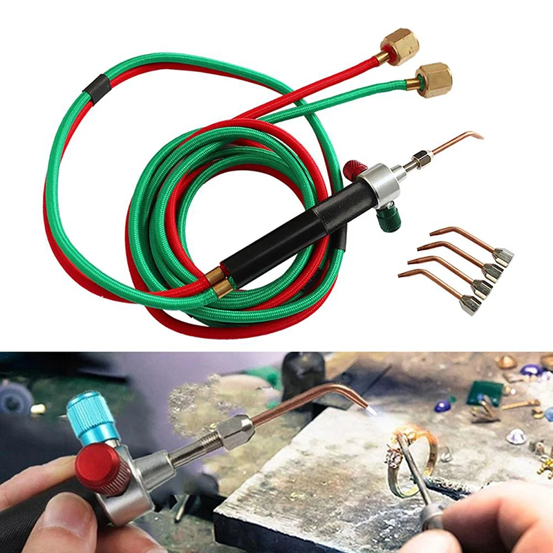 Mini Gas Little Welding Torch Kit With 5 Weld Tips Oxygen Acetylene Gun ...
