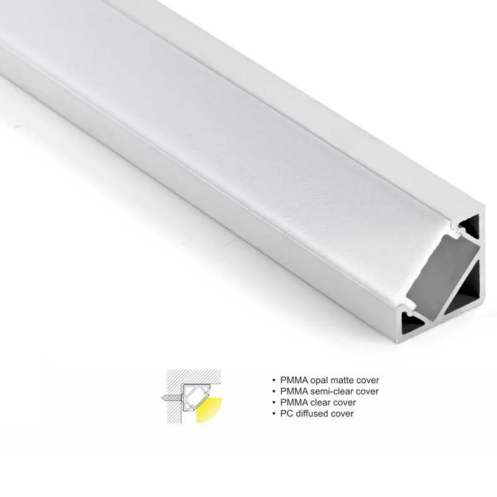 10-Sets-Lot-30-Degree-Angle-Anodized-LED-aluminum-profile-AL6063 ...