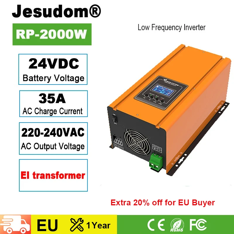 2KW-UPS-Inverter-2000W-Pure-Sine-Wave-Output-with-AC-Charger-DC24V-to ...