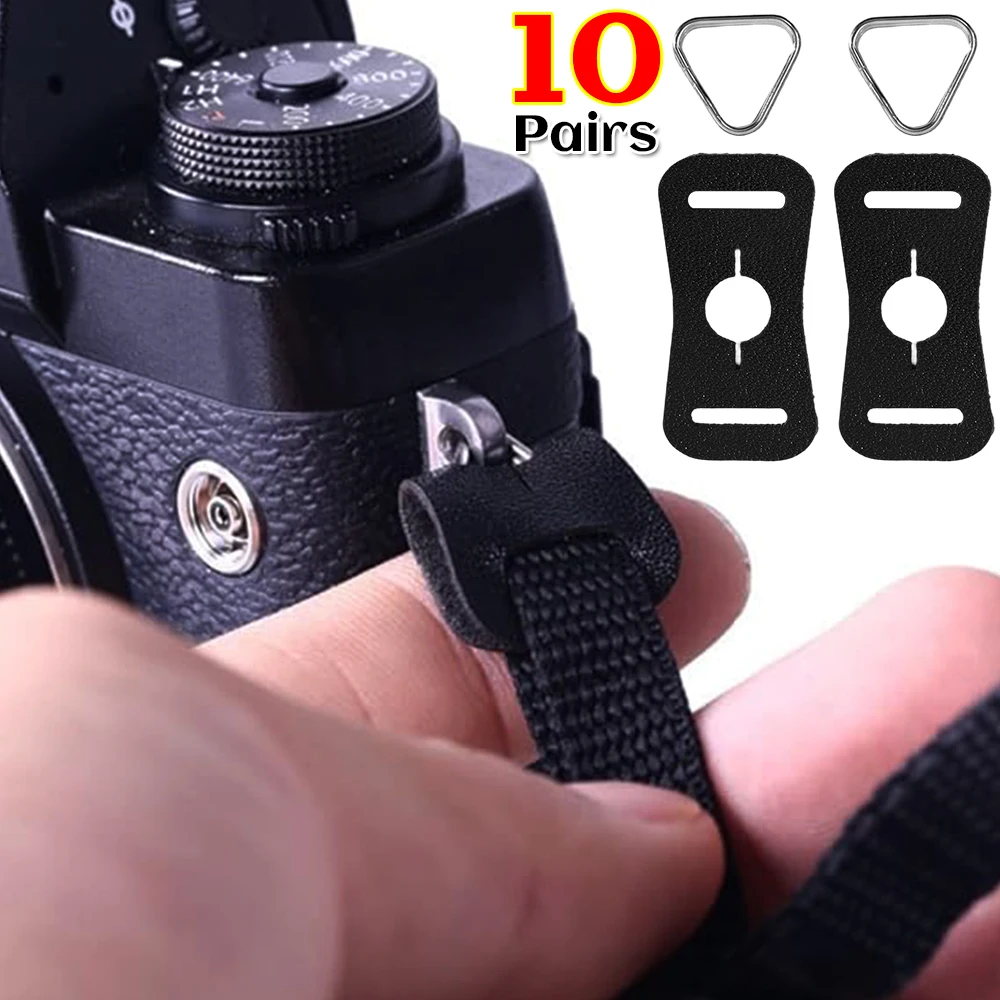 1/5/10Pair Leather Protector Cover Camera Strap with Triangle Split ...