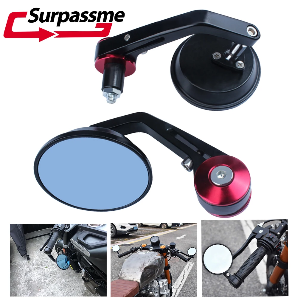 22-24mm-CNC-Aluminum-Alloy-Motorcycle-Handlebar-Mirrors-Universal ...