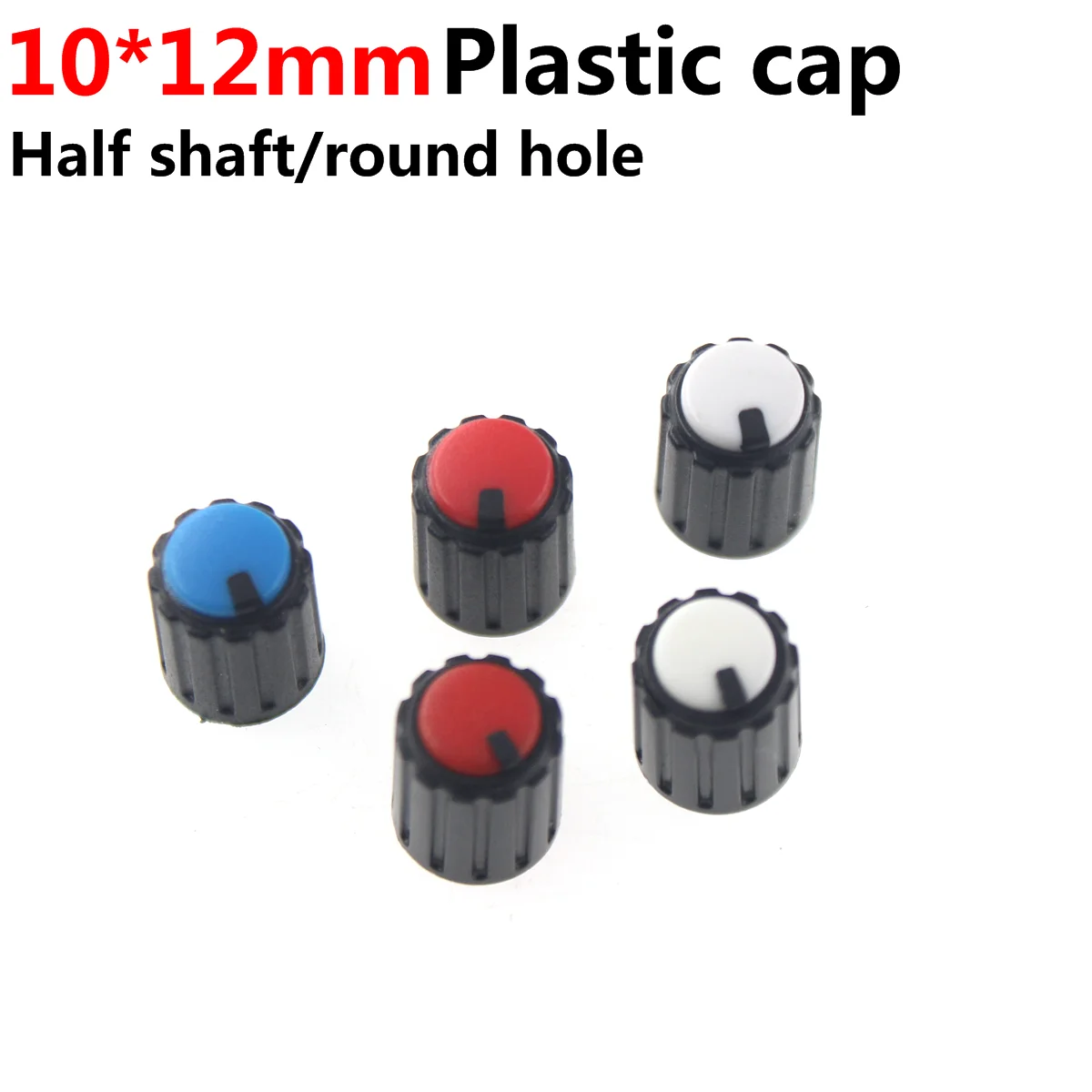 10PCS 10*12MM aluminum knob encoder sound card potentiometer red blue ...