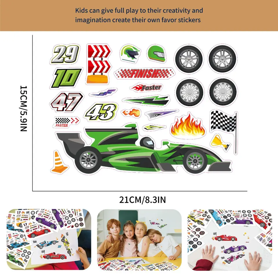 Make A Face Stickers 32 Pcs Make A Face Race Stickers - DIY Creative ...