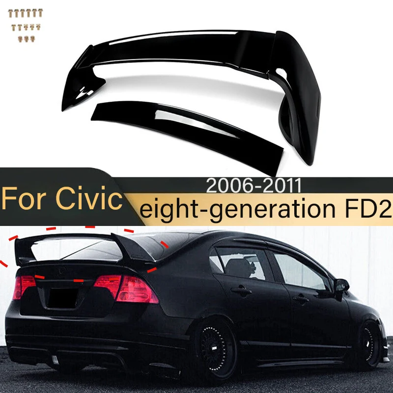 Rear Trunk Wing for Civic Eight-generation 2006-2011 FD2 Sedan Car ...