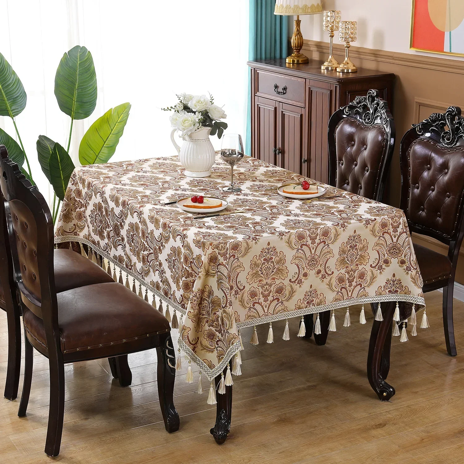 European Style Jacquard Table Cloth Thickened Rectangular Tablecloth ...