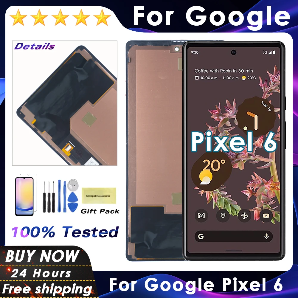 6.4'' AMOLED screen For Google Pixel 6 LCD Display Touch Screen ...